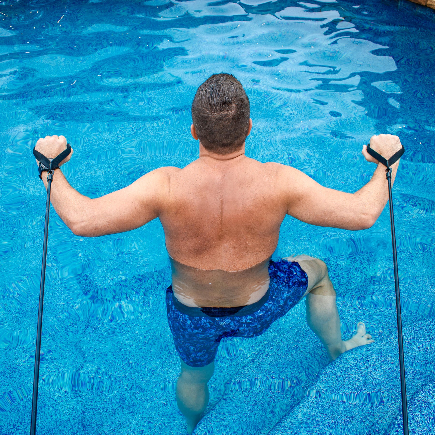 Arm Workout Handles for Swim Spas & Pools | Swim Tether®
